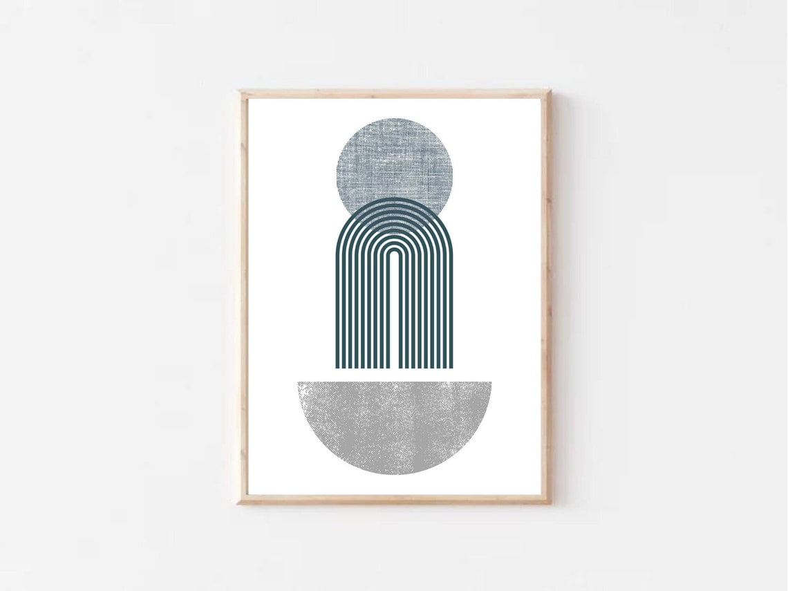 Arch Print, Mid Century Modern Wall Art, Geometric Shapes , Geometric ...