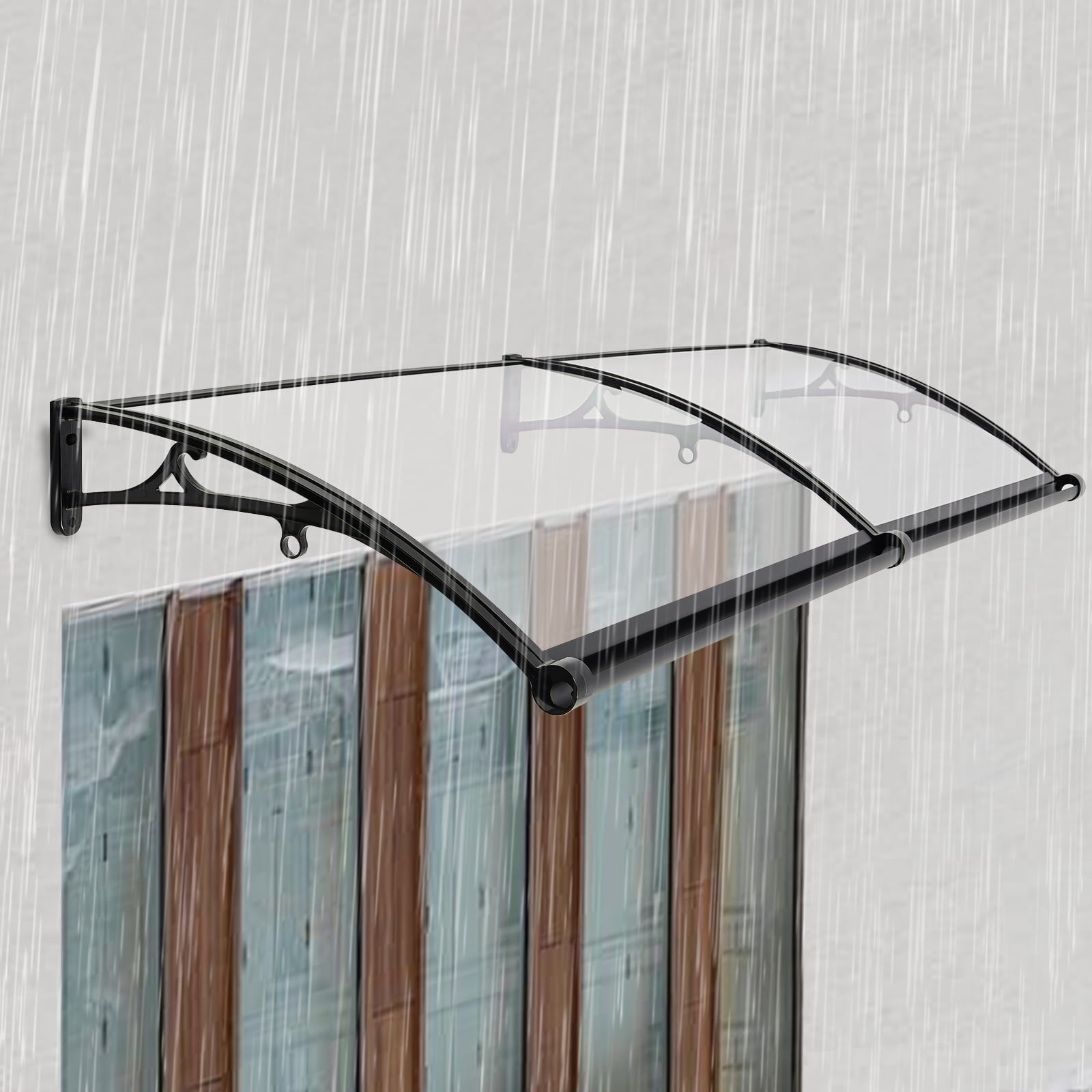 Arch Rainshed Canopy, 440.92lbs Load Capacity, Clear, Black, or Tawny ...