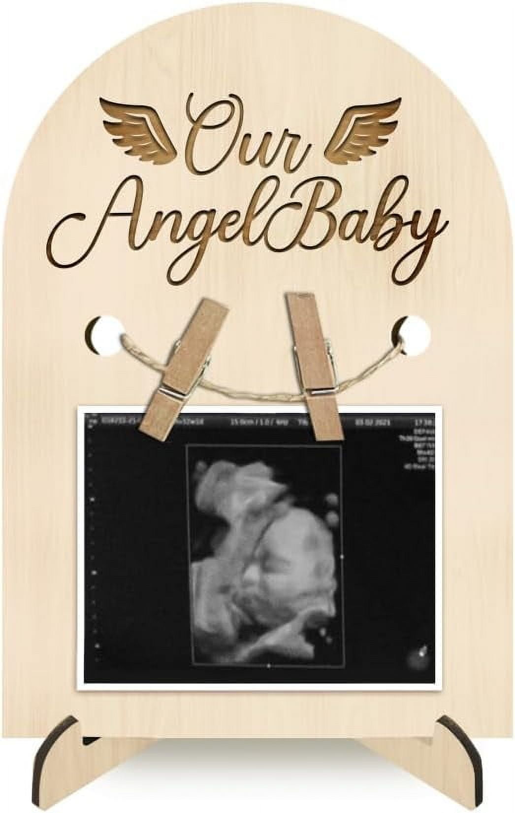 Arch Shape Wood Announcement Picture Frame Stand for First Time Moms ...