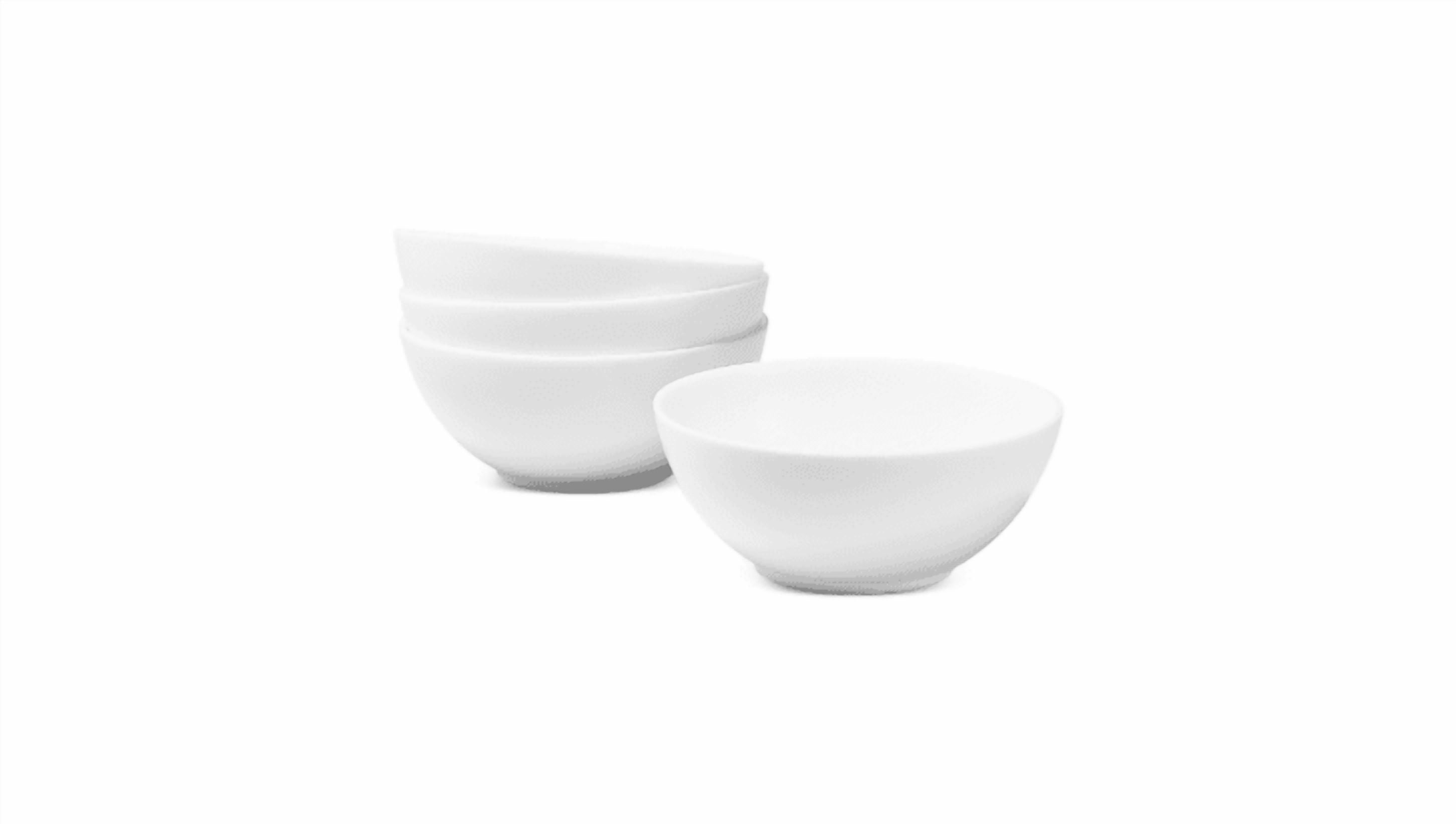 Arch Studio Bowls White 4 Pack - Walmart.com