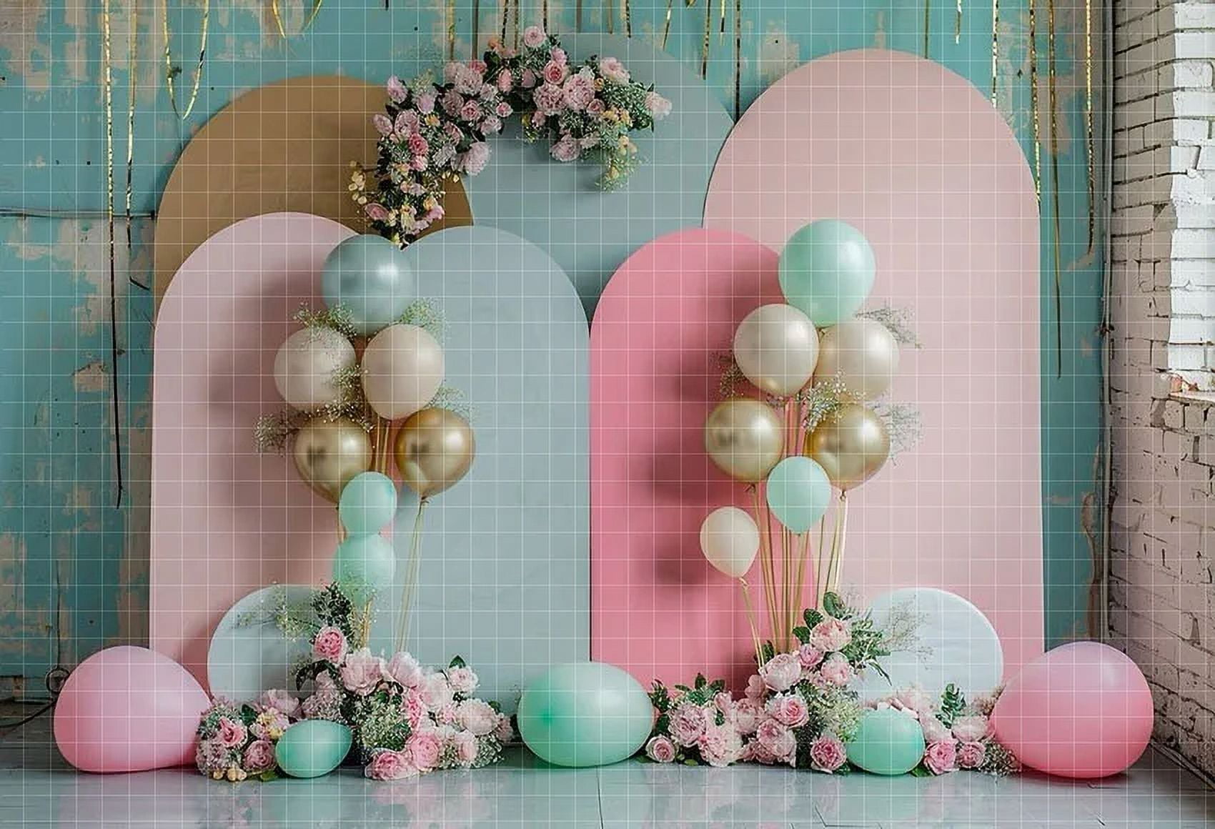 Arch Wall Pink Balloon Kids Adult Birthday Party Maternity Portrait r ...
