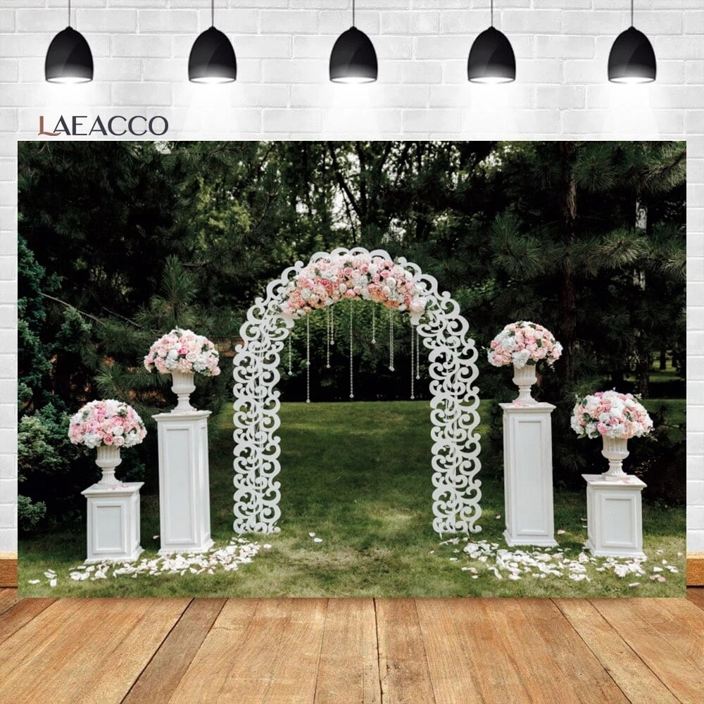 Arch Wedding Flower Backdrop Outdoor Romance Bridal Floral Wall ...