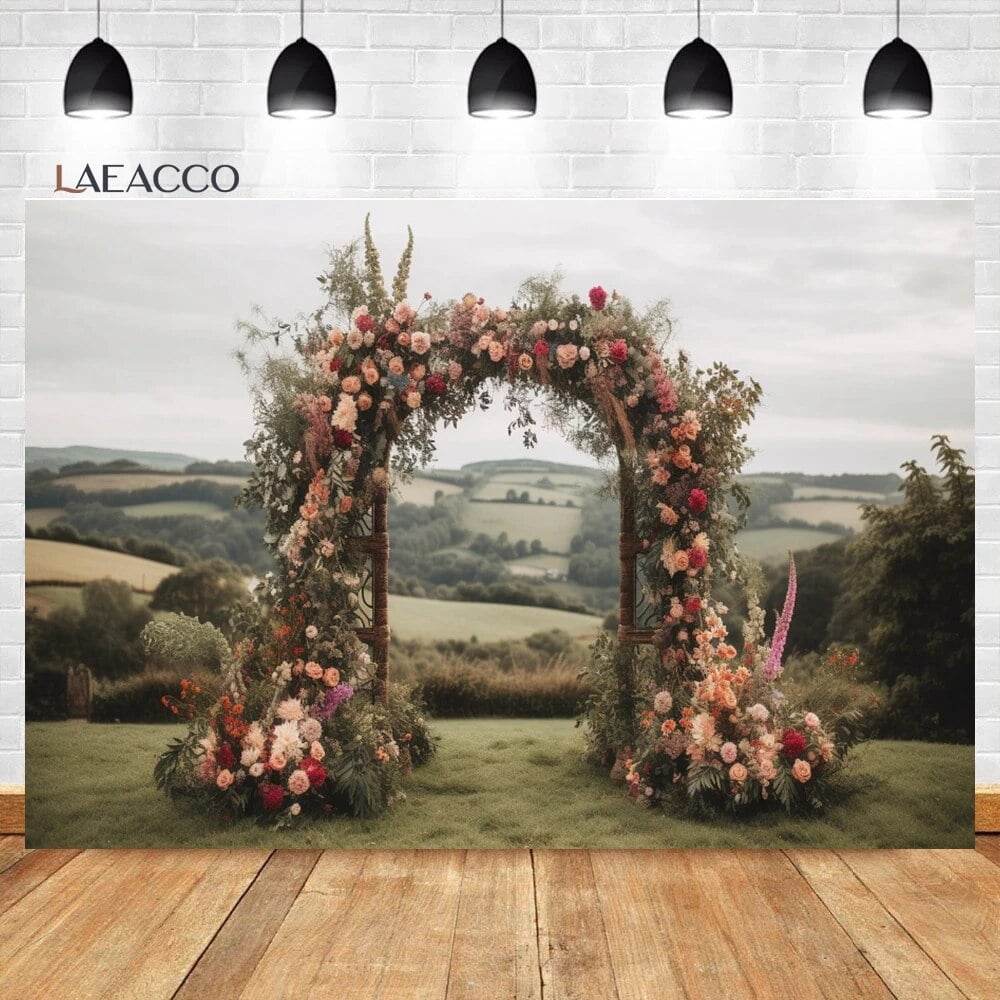 Arch Wedding Flower Backdrop Outdoor Romance Bridal Floral Wall ...