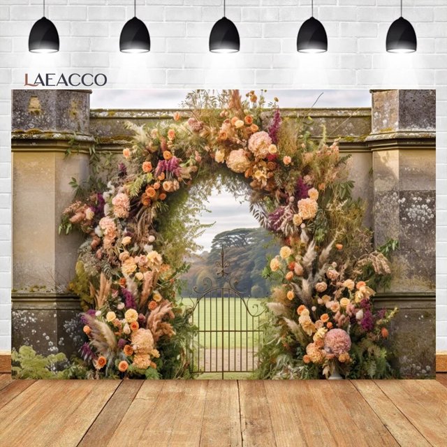 Arch Wedding Flower Backdrop Outdoor Romance Bridal Floral Wall ...