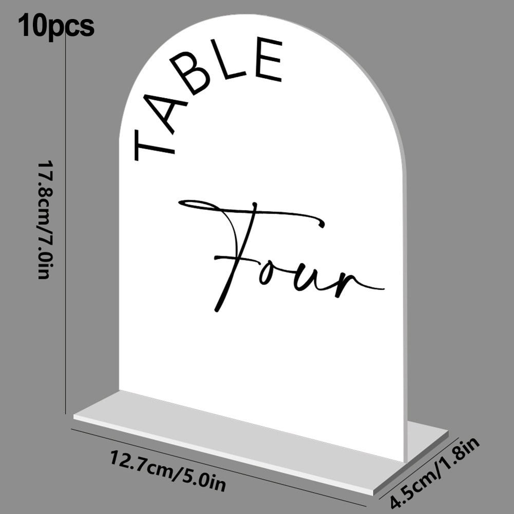 Arch Wedding Table Numbers - Elegant Acrylic Signs With Stands Table ...