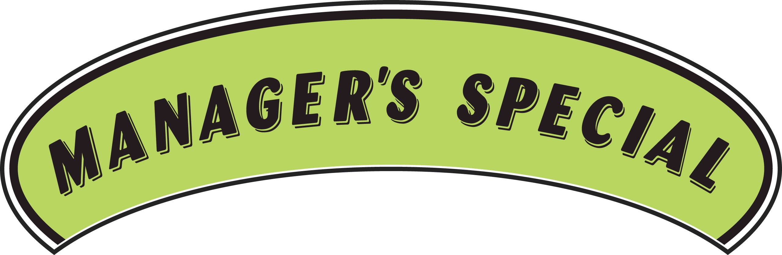 Arch Windshield Slogan Sticker - Black/Neon Green - "Managers Special ...