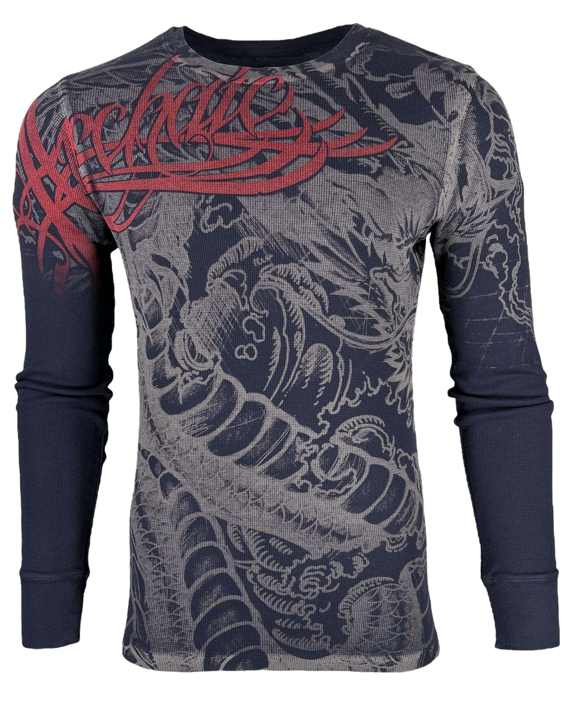 Archaic By Affliction Mens Thermal Shirt Dragon Rage - Walmart.com