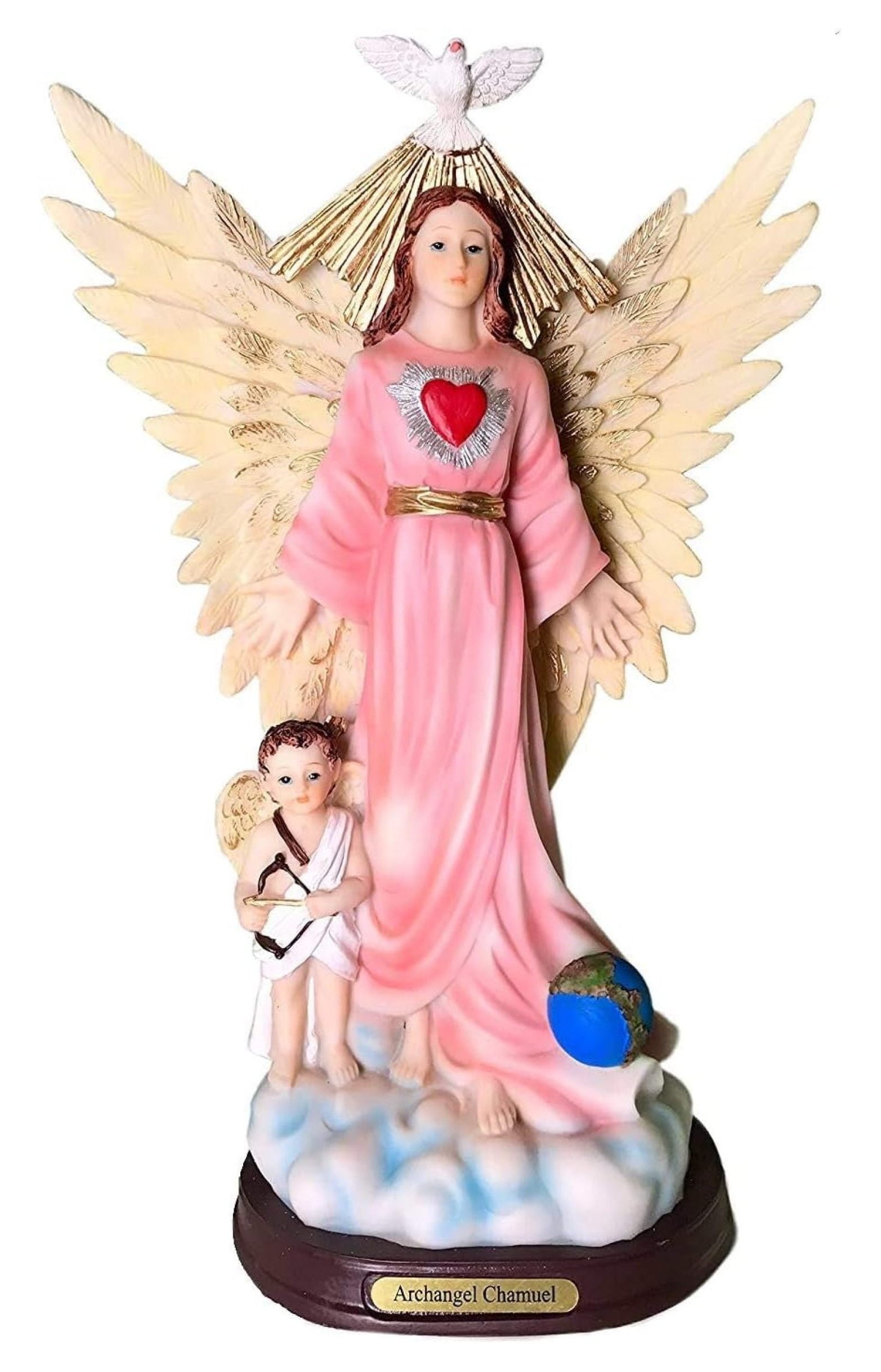 Archangel Angel Chamuel Samuel Santo San Statue 12" - Walmart.com