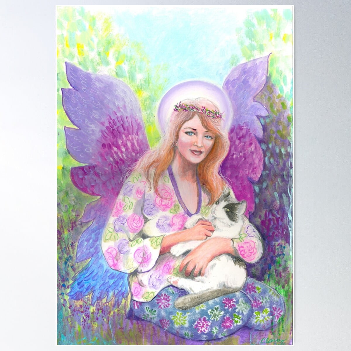 Archangel Ariel - Angel Of Nature Poster Wall Art Modern Wall Decor For ...