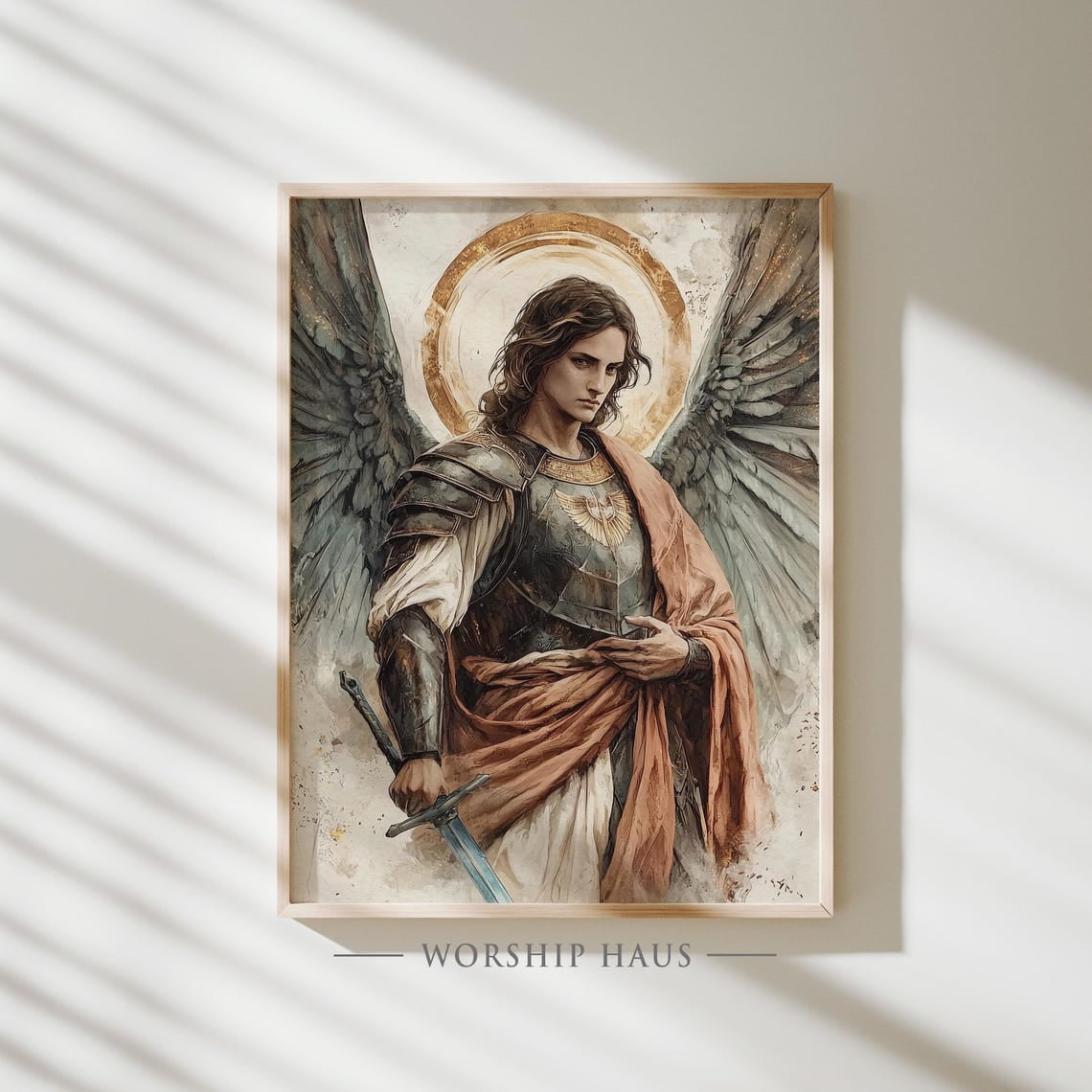 Archangel Ariel Watercolor Portrait - Printable Catholic Wall Art ...
