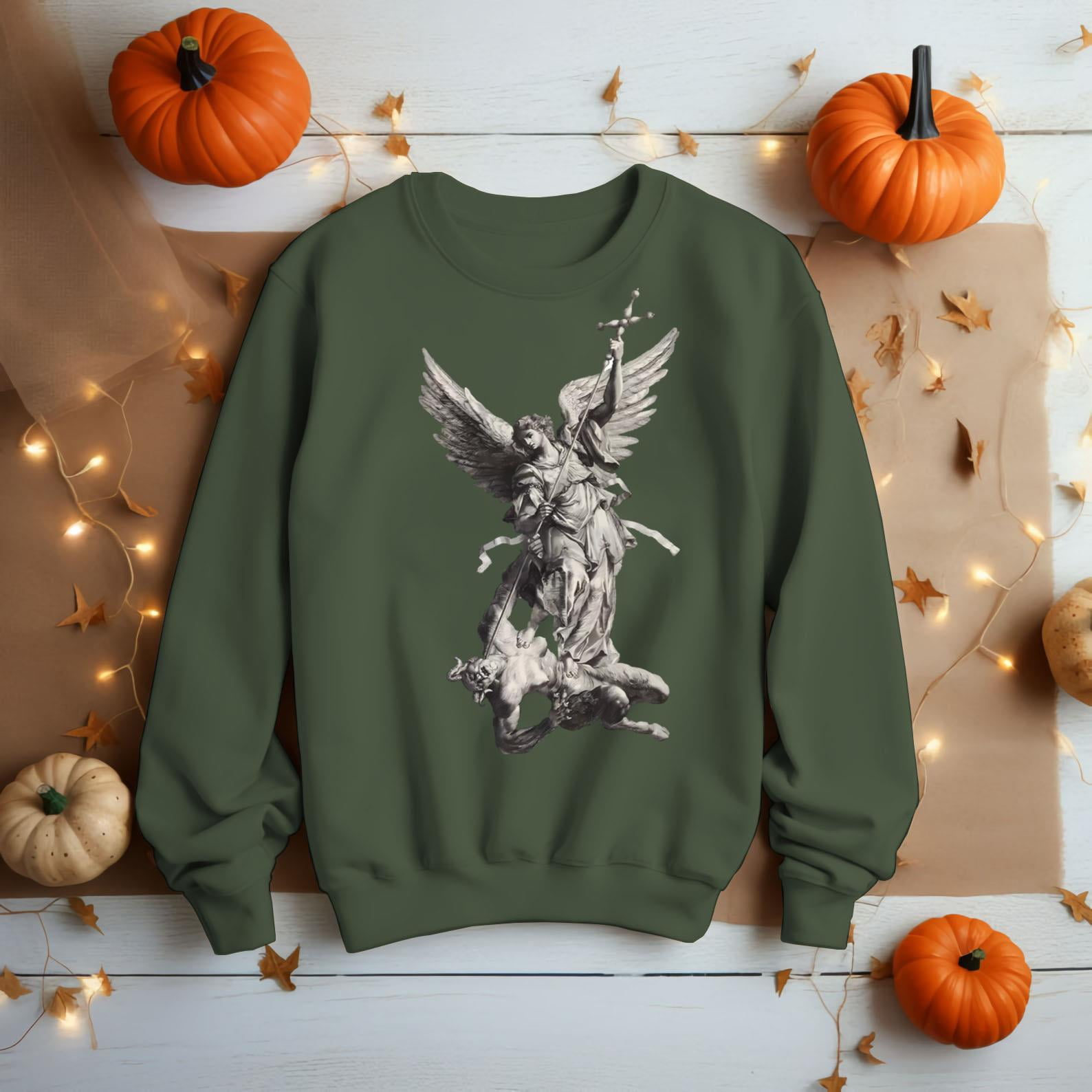Archangel Defeating Evil, Historical Art, Printed Shirt - Walmart.com