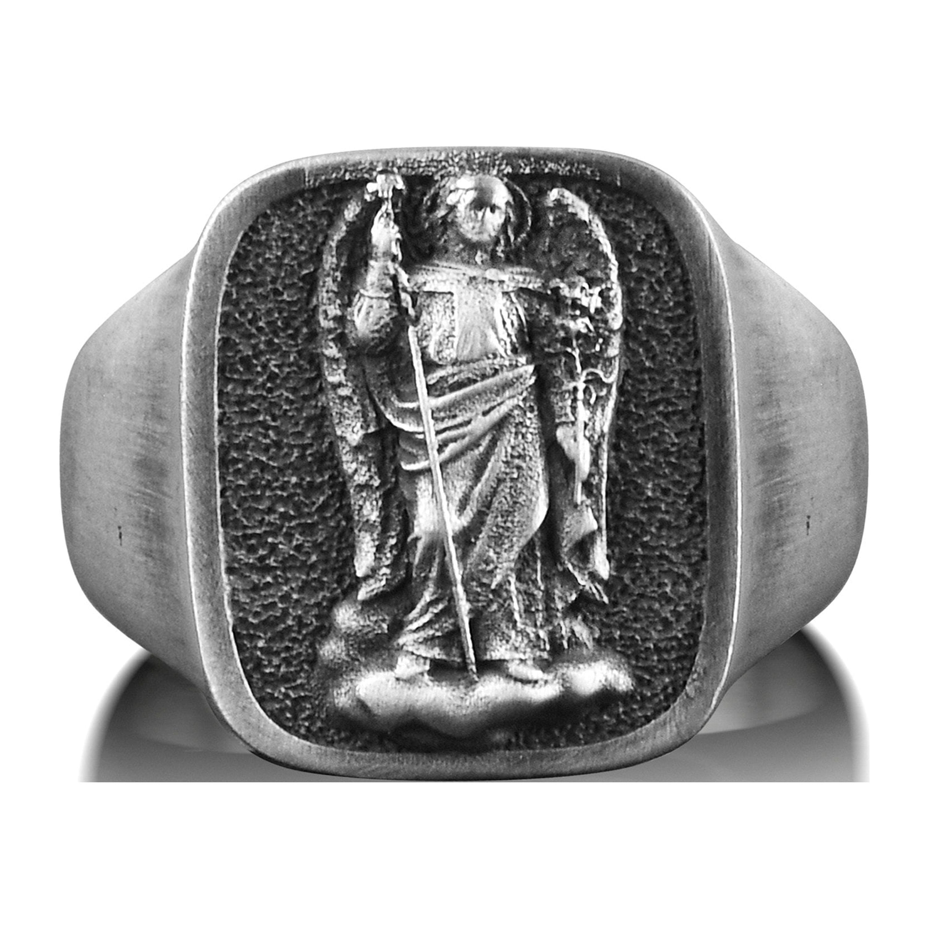 Archangel Gabriel Religious Ring, Sterling Silver Faith Ring For Family ...