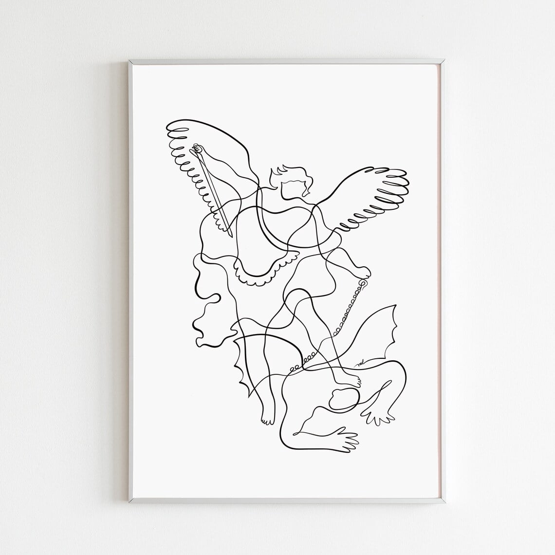 Archangel Michael Art St Michael Wall Art Saint Michael Modern ...