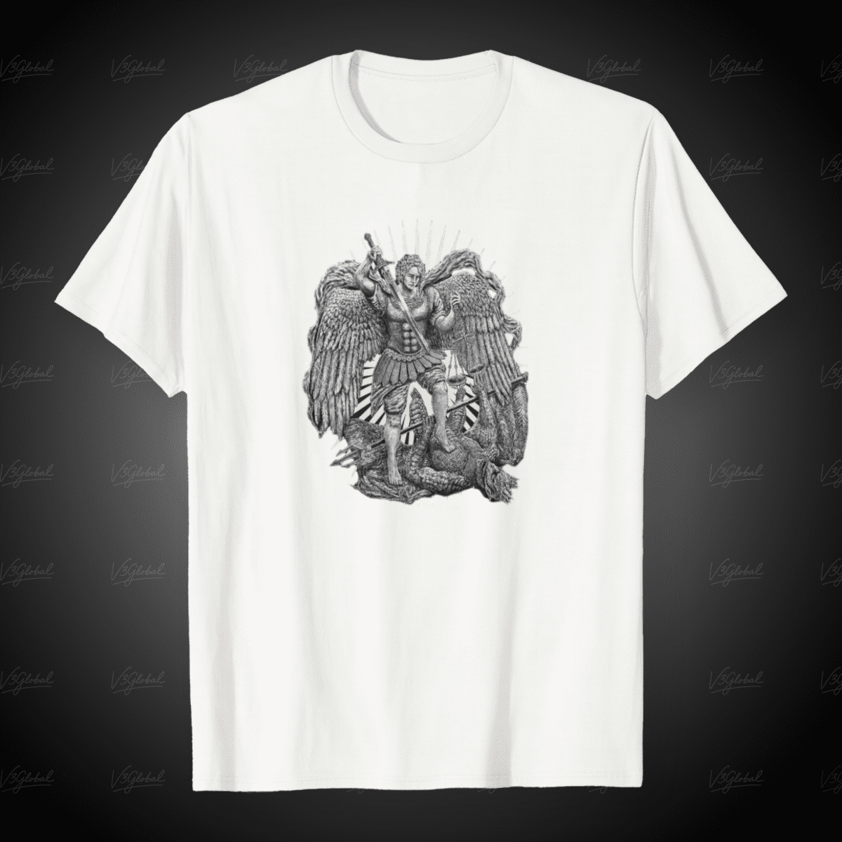 Archangel Michael Dark Art Gothic Style Graphic Unisex T-Shirt, for Men ...