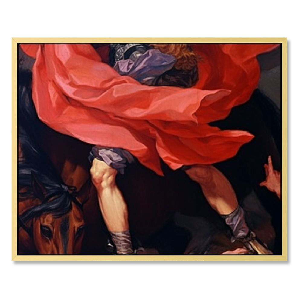 Archangel Michael Defeated - Romantic Poster Wall Art Canvas Painting ...