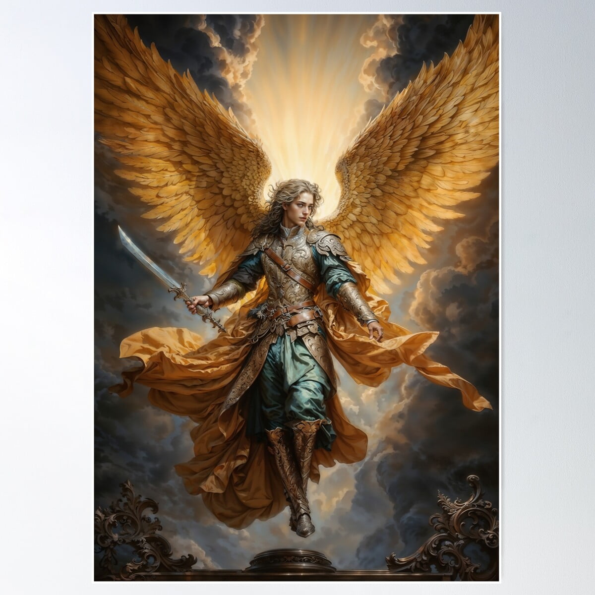 Archangel Michael Poster Wall Art, Modern Wall Decor For Living Room ...