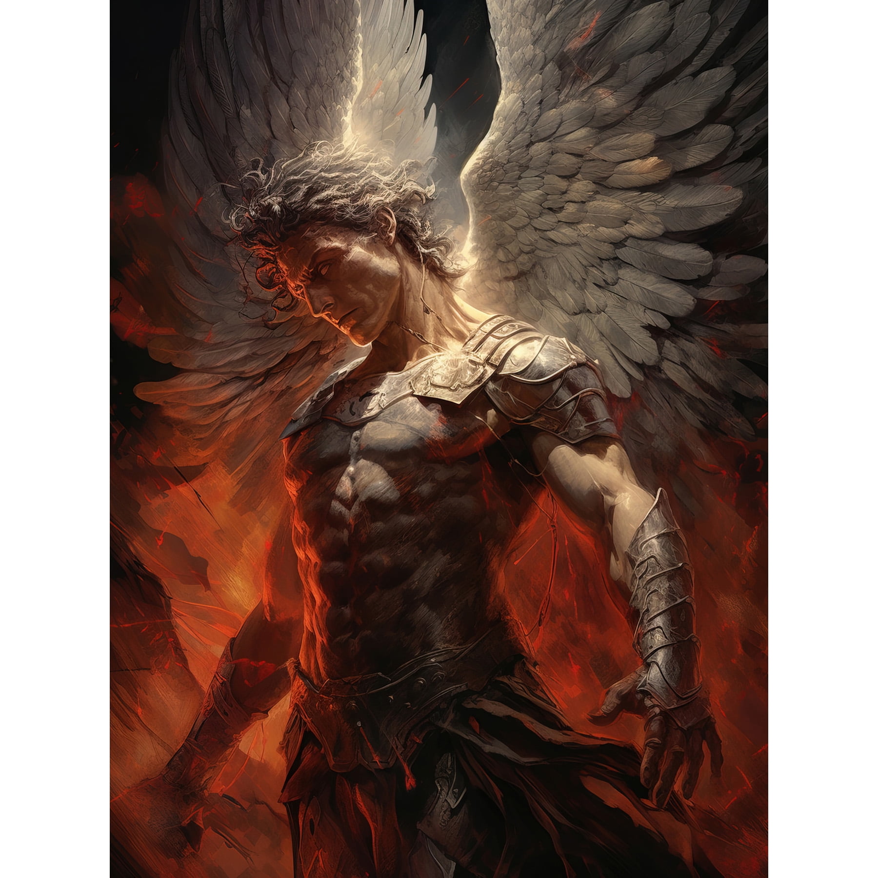 Archangel Michael Powerful Warrior Conceptual Artwork Champion of ...