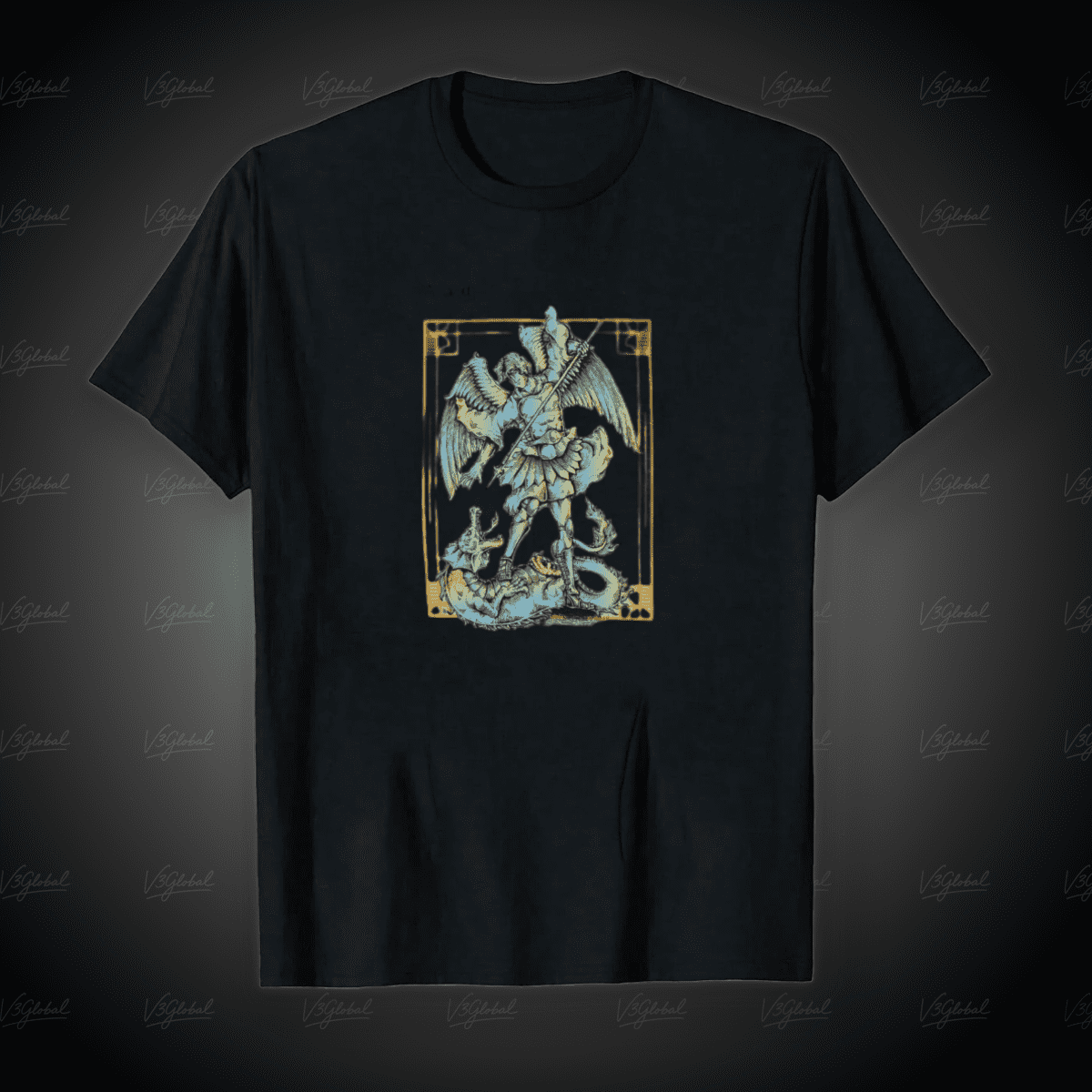Archangel Michael Slaying The Serpent Biblical Unisex T-Shirt, for Men ...