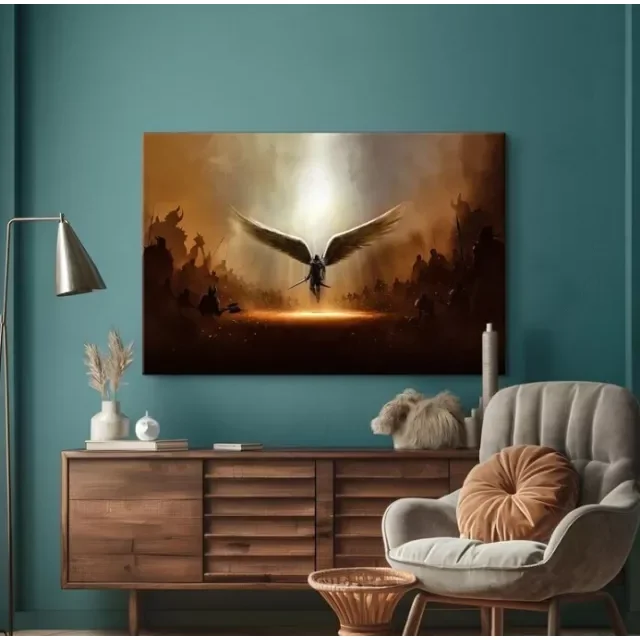 Archangel Print, Michael Angel Art, Warrior Angel Art NO FRAMED POSTER ...