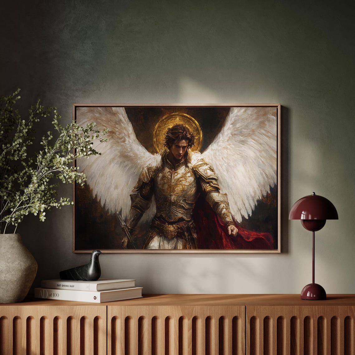 Archangel Warrior, Guardian Angel With Sword, Divine Protector Art ...