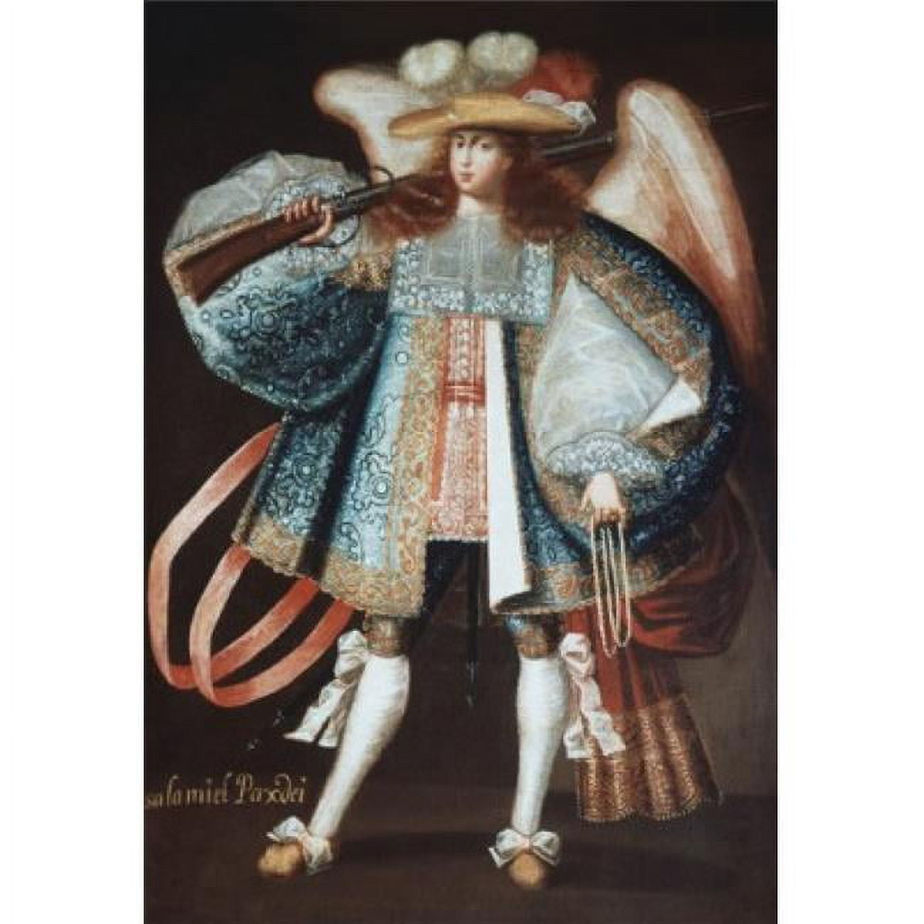 Archangel with Musket - Early 18th Century Artist Oil on Cotton New Orleans Museum of Fine Art ...