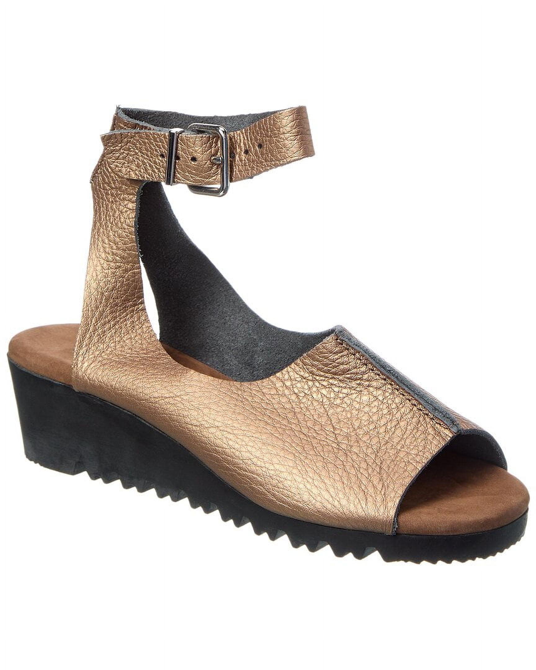 Arche Baliko Leather Wedge Sandal, 41, Gold - Walmart.com