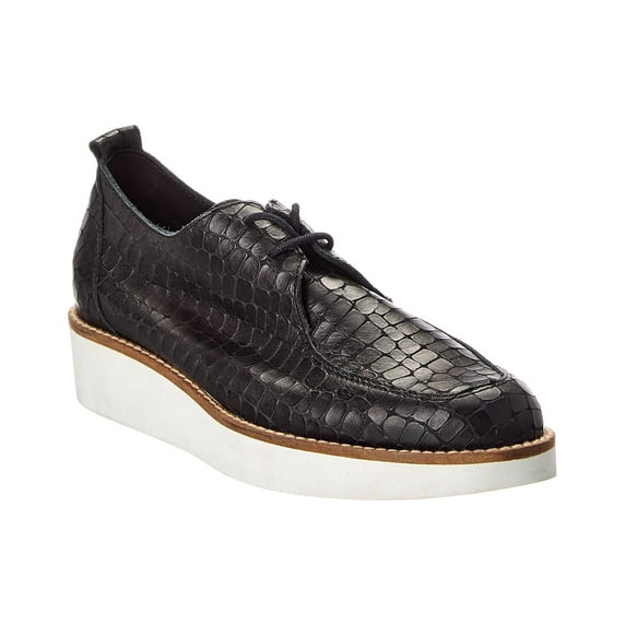 Arche Dalika Croc-Embossed Leather Sneaker, 41, Black - Walmart.com
