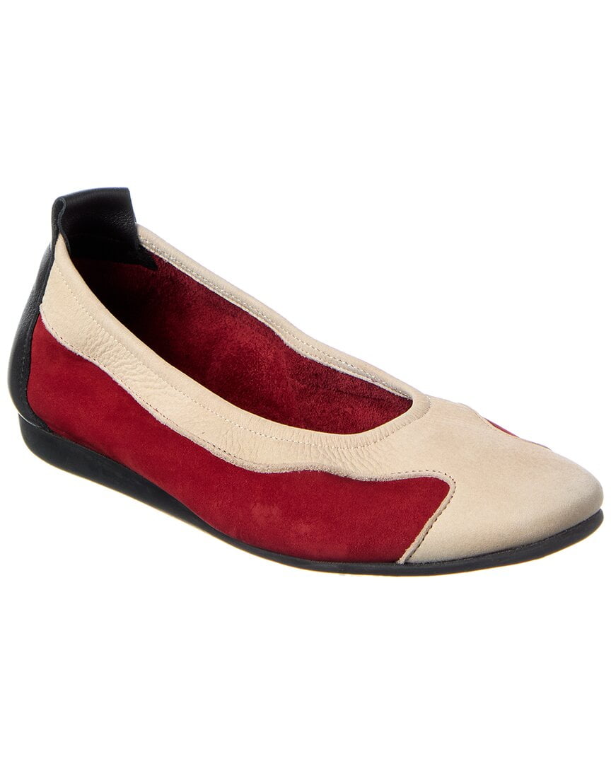 Arche Lambaa Leather Flat, 42, Red - Walmart.com