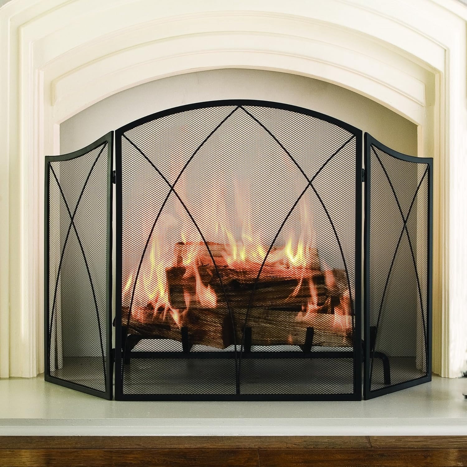 Arched 3-Panel Victorian Gothic Fireplace Screen - Walmart.com