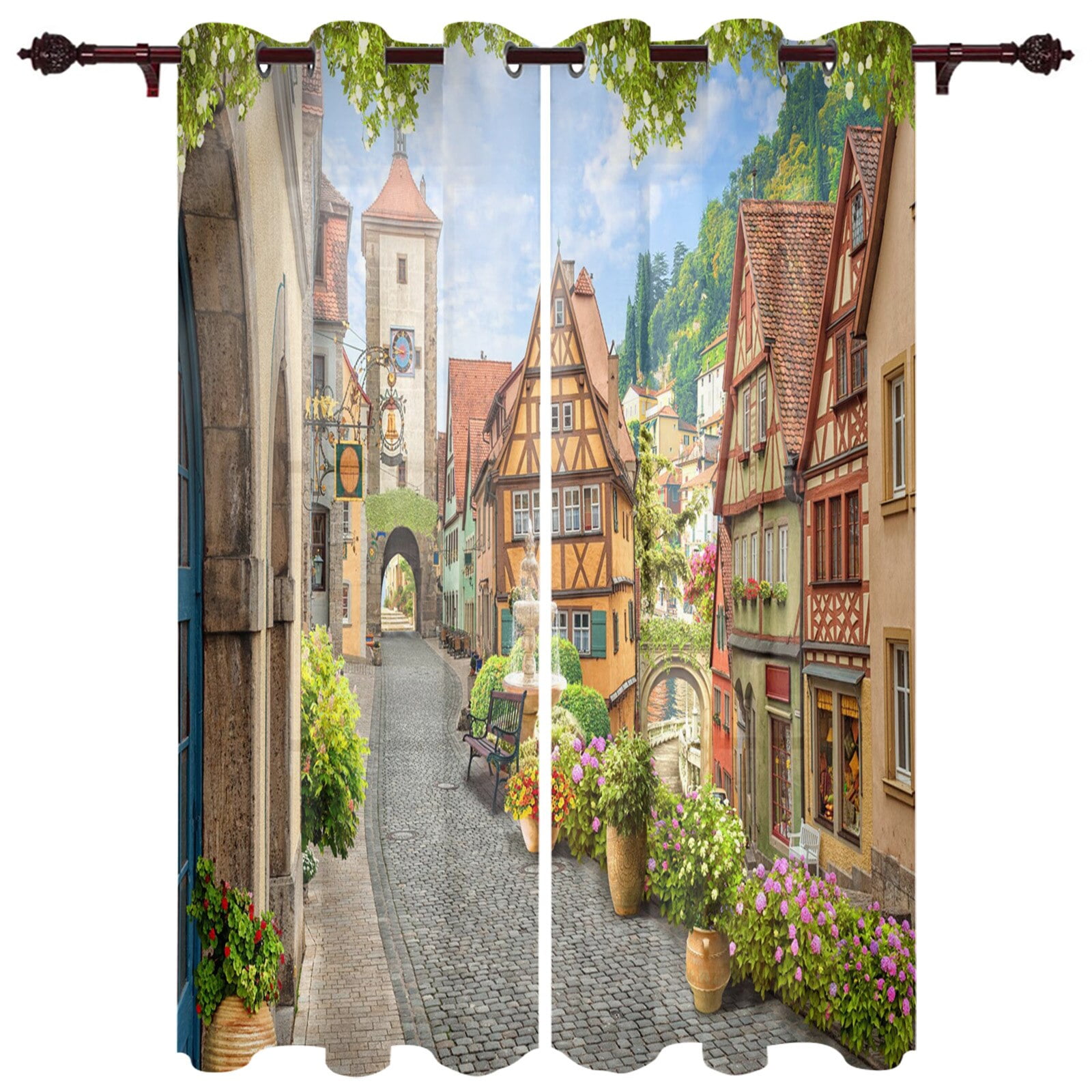 Arched Corridor Kitchen Curtain Kids Bedroom Living Room Balcony French ...