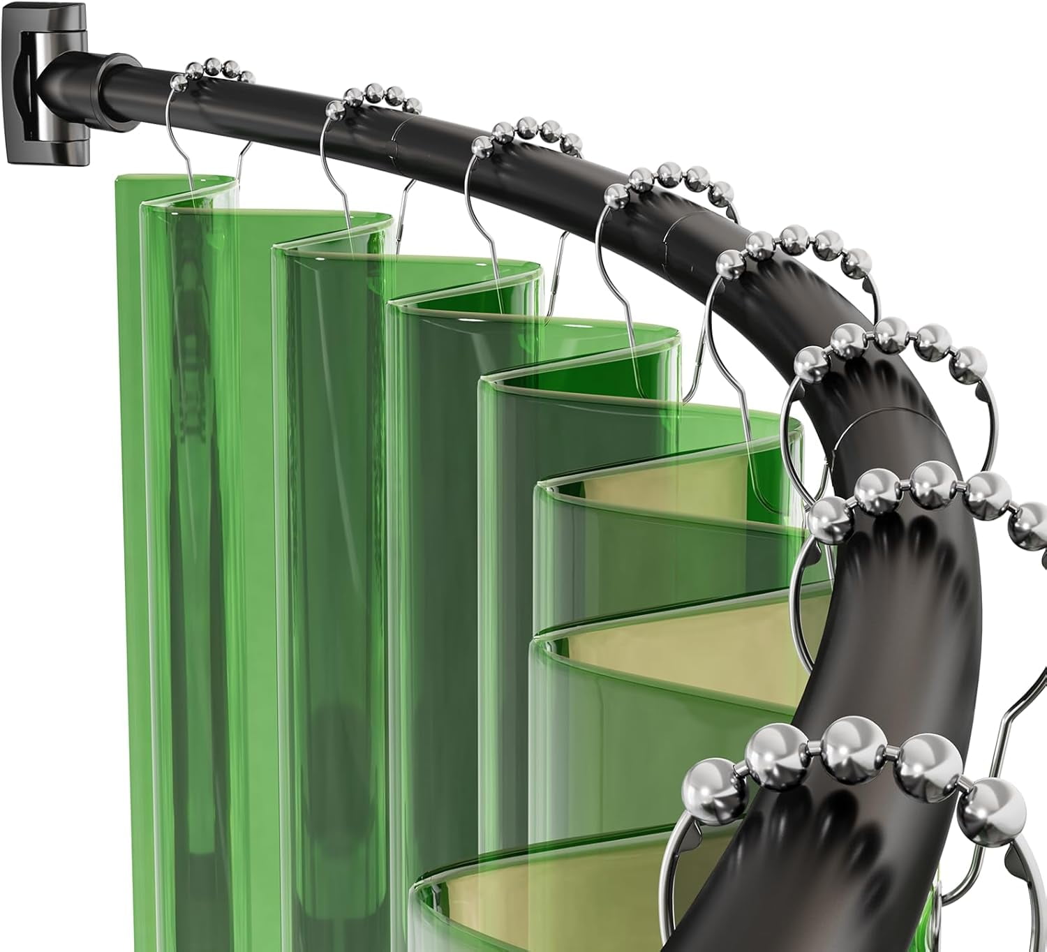 Arched Curved Shower Curtain Rod, 20-79 Inches Heavy Duty Shower Rod ...