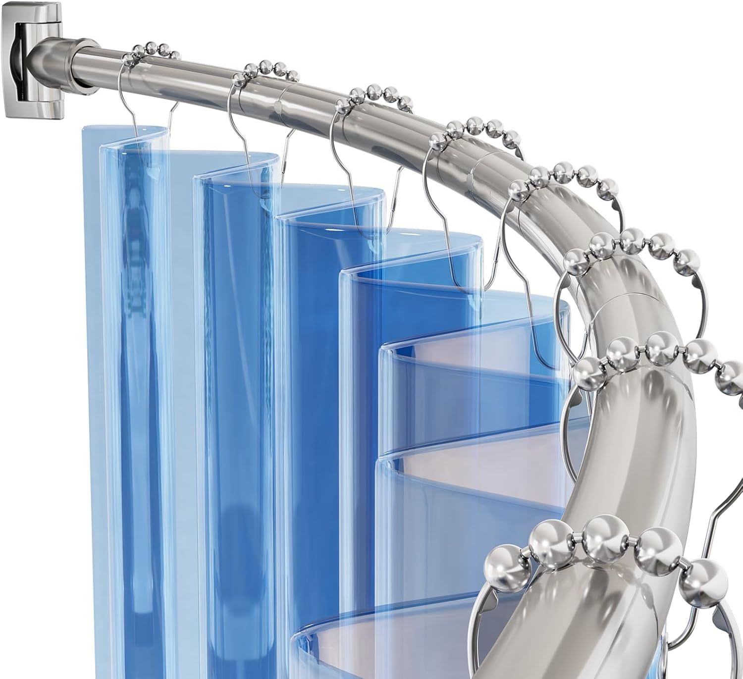 Arched Curved Shower Curtain Rod, 20-79 Inches Heavy Duty Shower Rod ...