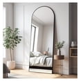 Arched Full Length Mirror, 64" x 21" Free Standing Floor Mirror, Modern ...