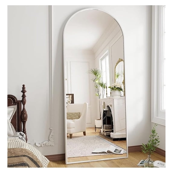 Arched Full Length Mirror, 70"x26" Floor Body Mirror with Stand, Wall ...
