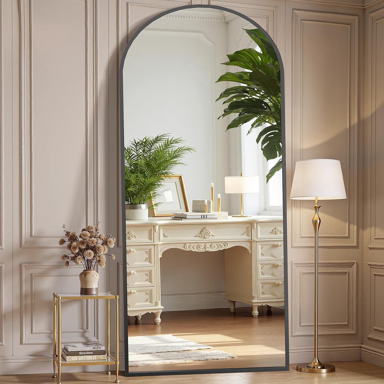 Arched Full Length Mirror for Bedroom, 65"x24" Full Body Mirror with ...