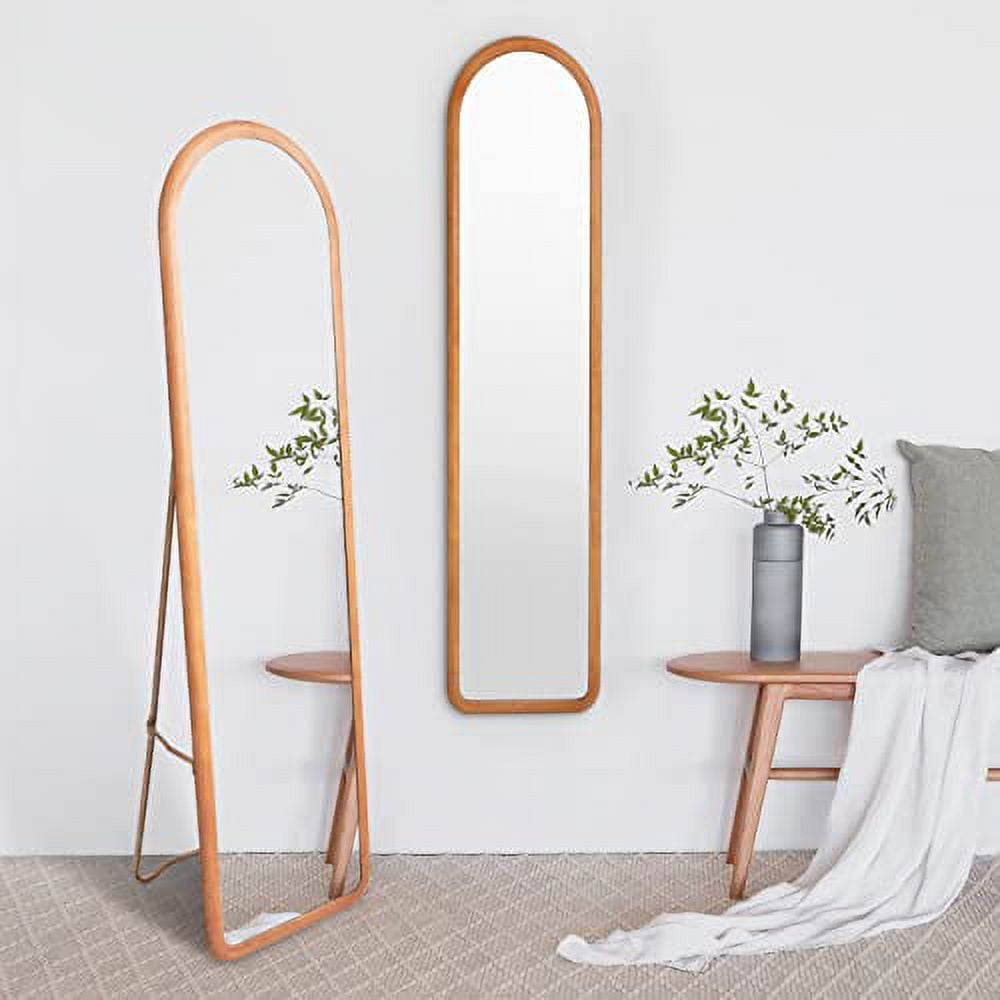Arched Full Length Mirror with Stand, Fully Assembled Dressing Wall ...