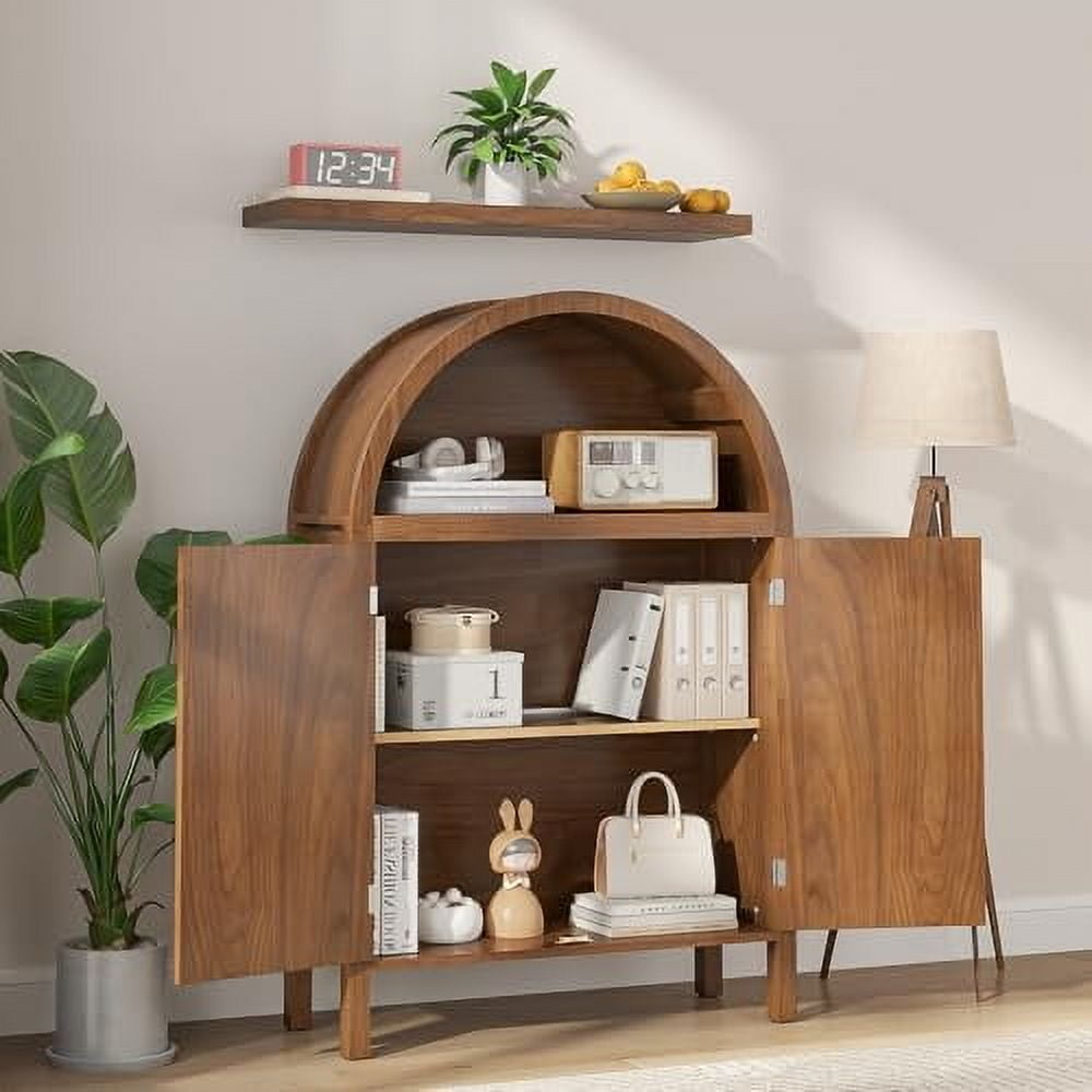Arched Kitchen Cabinet Storage, Farmhouse Small Kitchen Pantry Cabinet ...