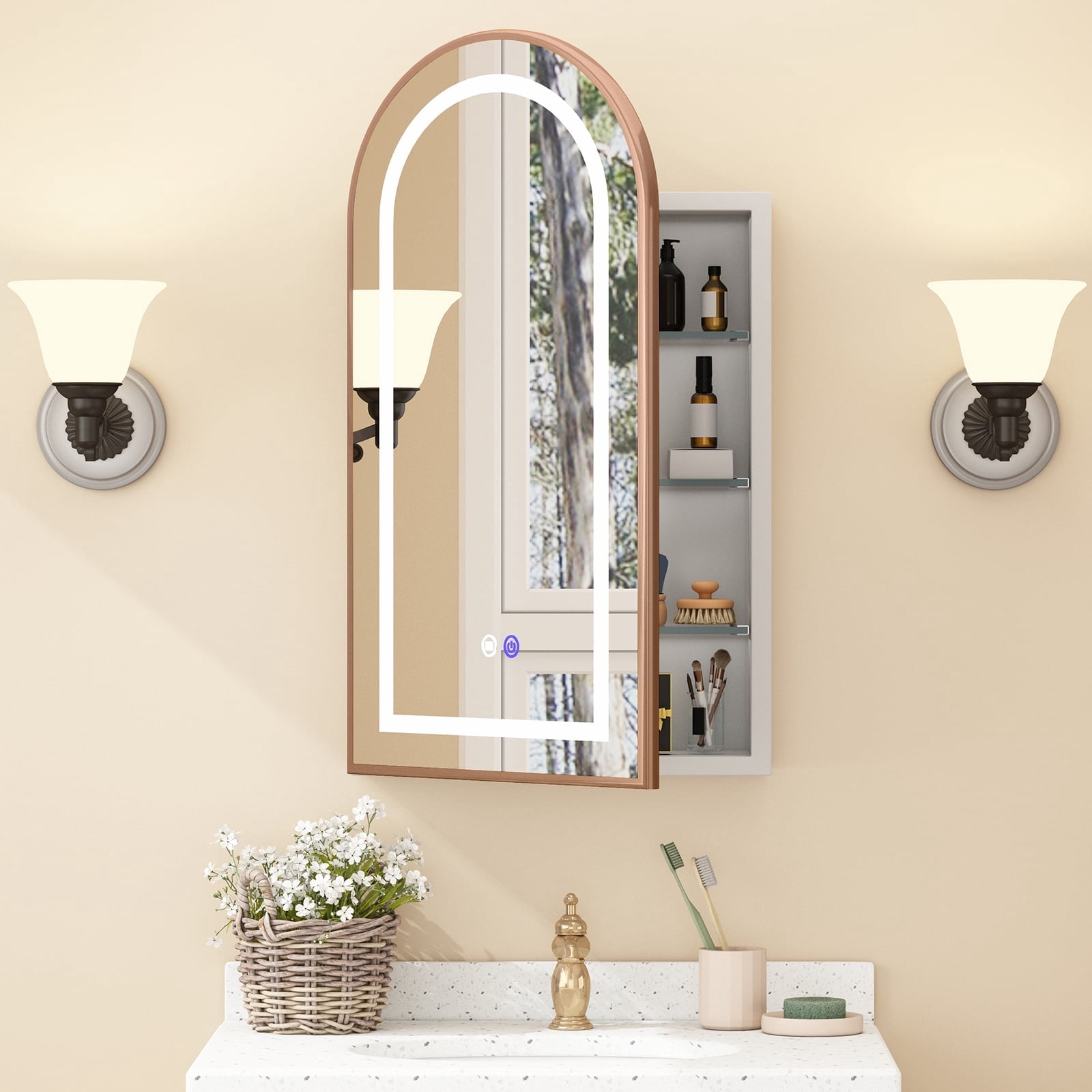 Arched Mirror Medicine Cabinet