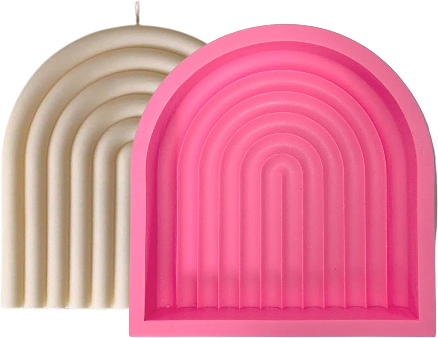 Arched Rainbow Silicone Candle Mold for Making Home Decor Resin Casting ...