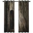 Arched Stone Doorway Blackout Curtains 84 Inches Long, Rustic ...