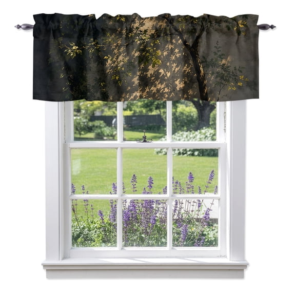 Arched Stone Doorway Valance Curtain 1 Panel, Rustic Architectural Gold ...