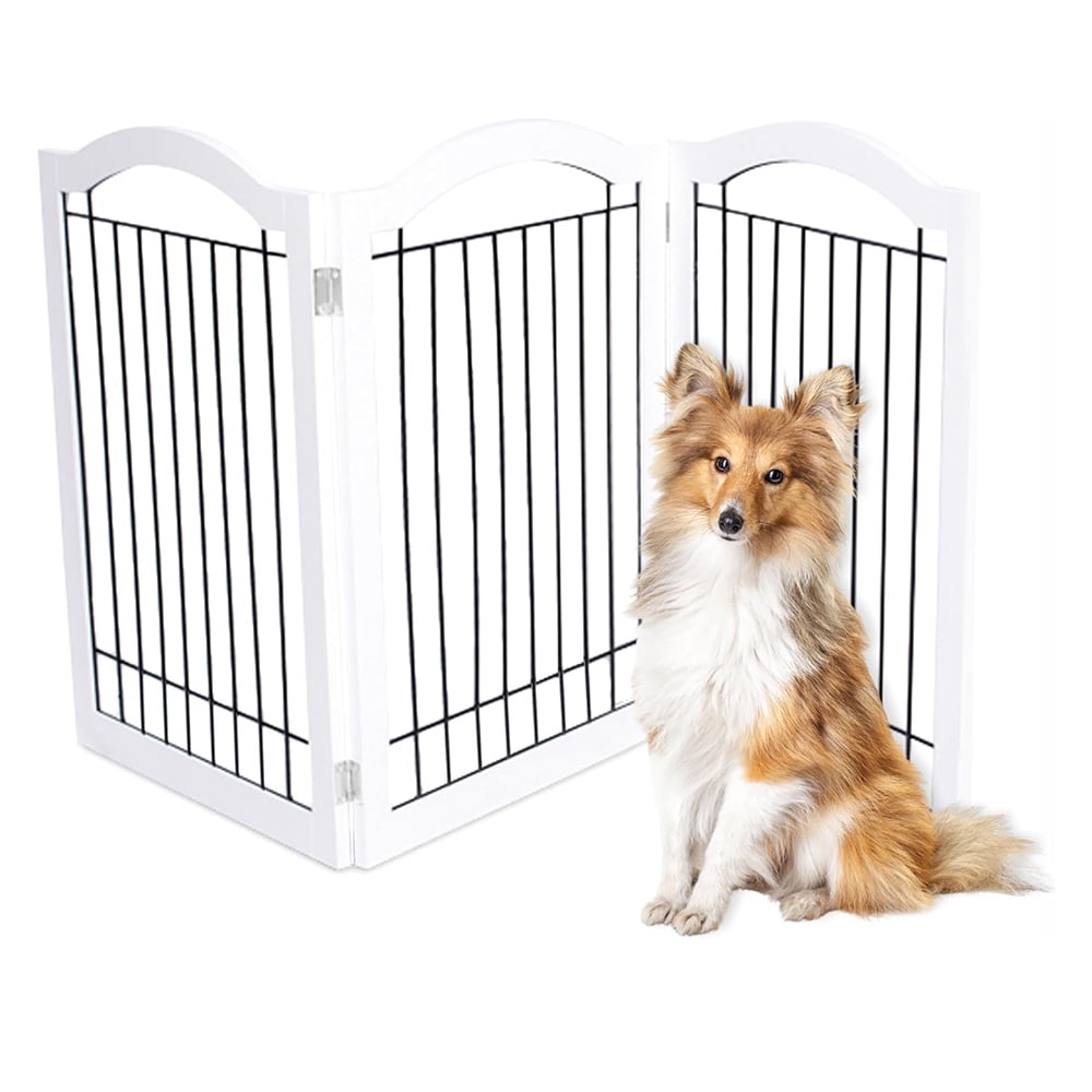 Arched Top Wire Dog Gate for The Home, Doorway, Stairs | 3 Panel | 30in ...