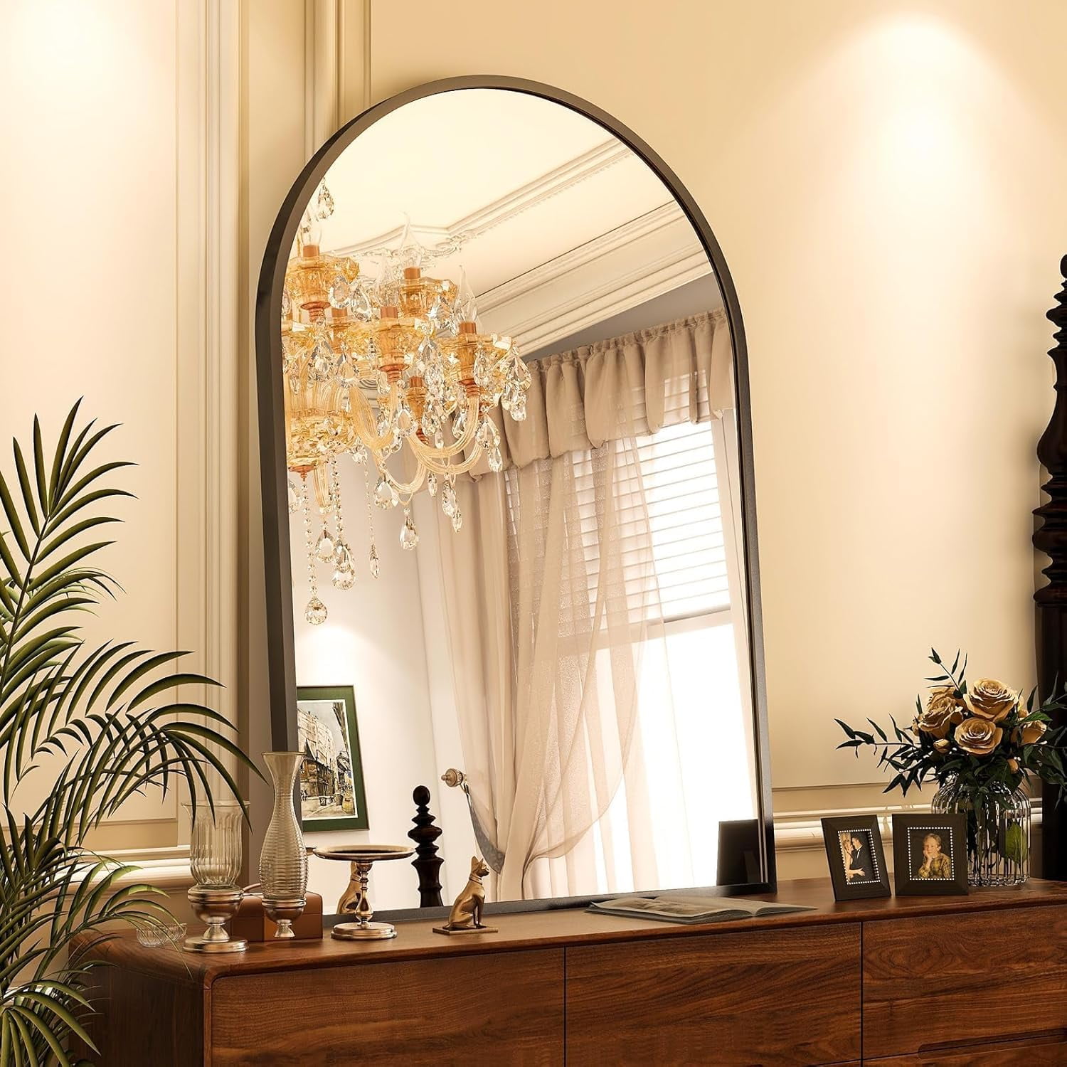 Arched Wall , 32 x 48 inch Arch Bathroom , Wall Mounted Vanity with Arch Metal Frame, Modern ...