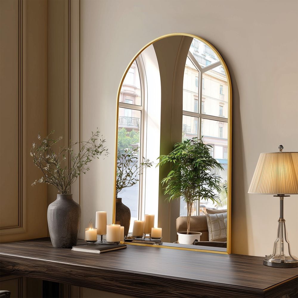 Arched Wall Mirror, Rust-Proof Aluminum Alloy Frame HD Explosion-Proof ...