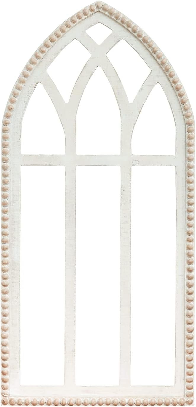 Arched Wooden Window Frame Wall Decoration, Rustic Farmhouse Wood ...