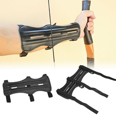 SAS 8" Black Sleeve Wrap Armguard Archery Bow Range with 3-Strap ...