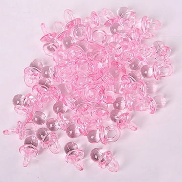 Large Acrylic Baby Pacifiers Baby Shower Favor Pink Yellow Blue Clear ...