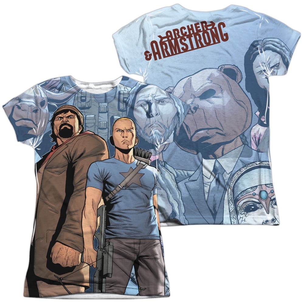 Archer & Armstrong Heroes & Villains Girls Jr Sublimation White ...