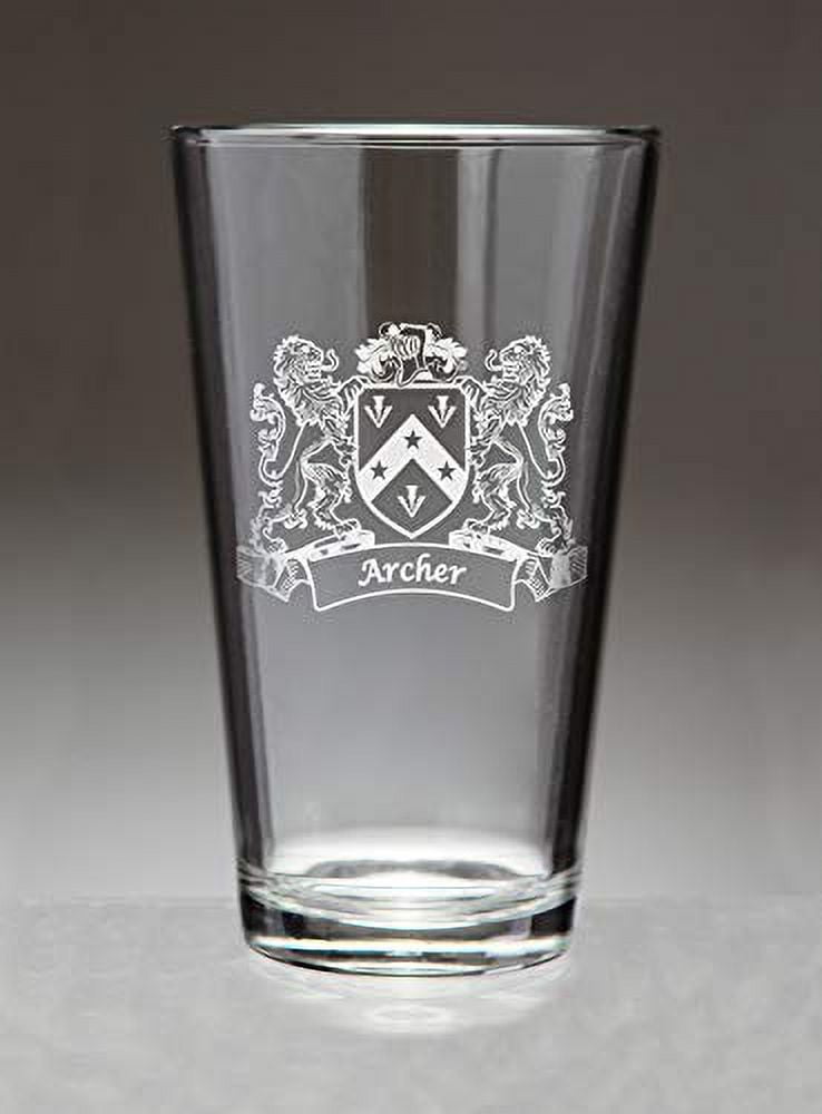 Archer Irish Coat of Arms Lions Pint Glasses (Sand Etched) - Walmart.com