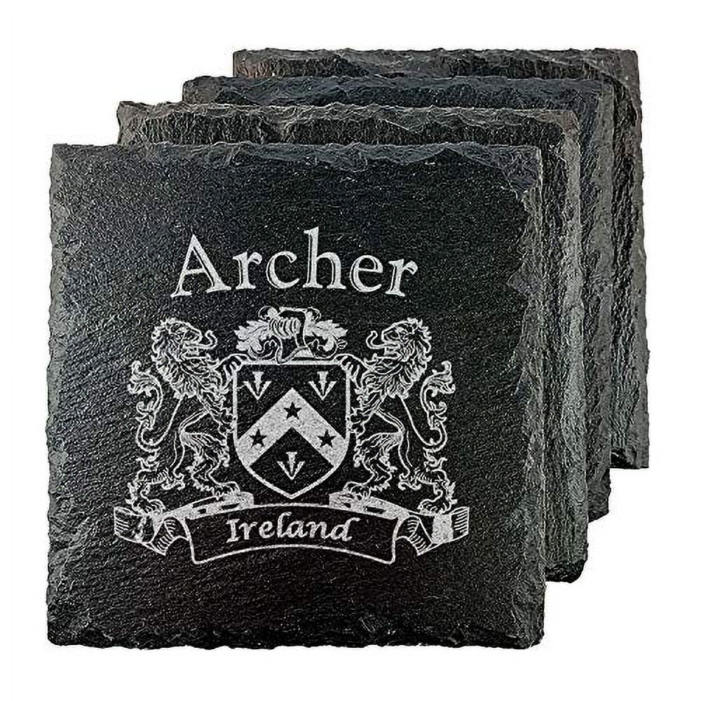 Archer Irish Coat of Arms Slate Coasters - Set of 4 - Walmart.com